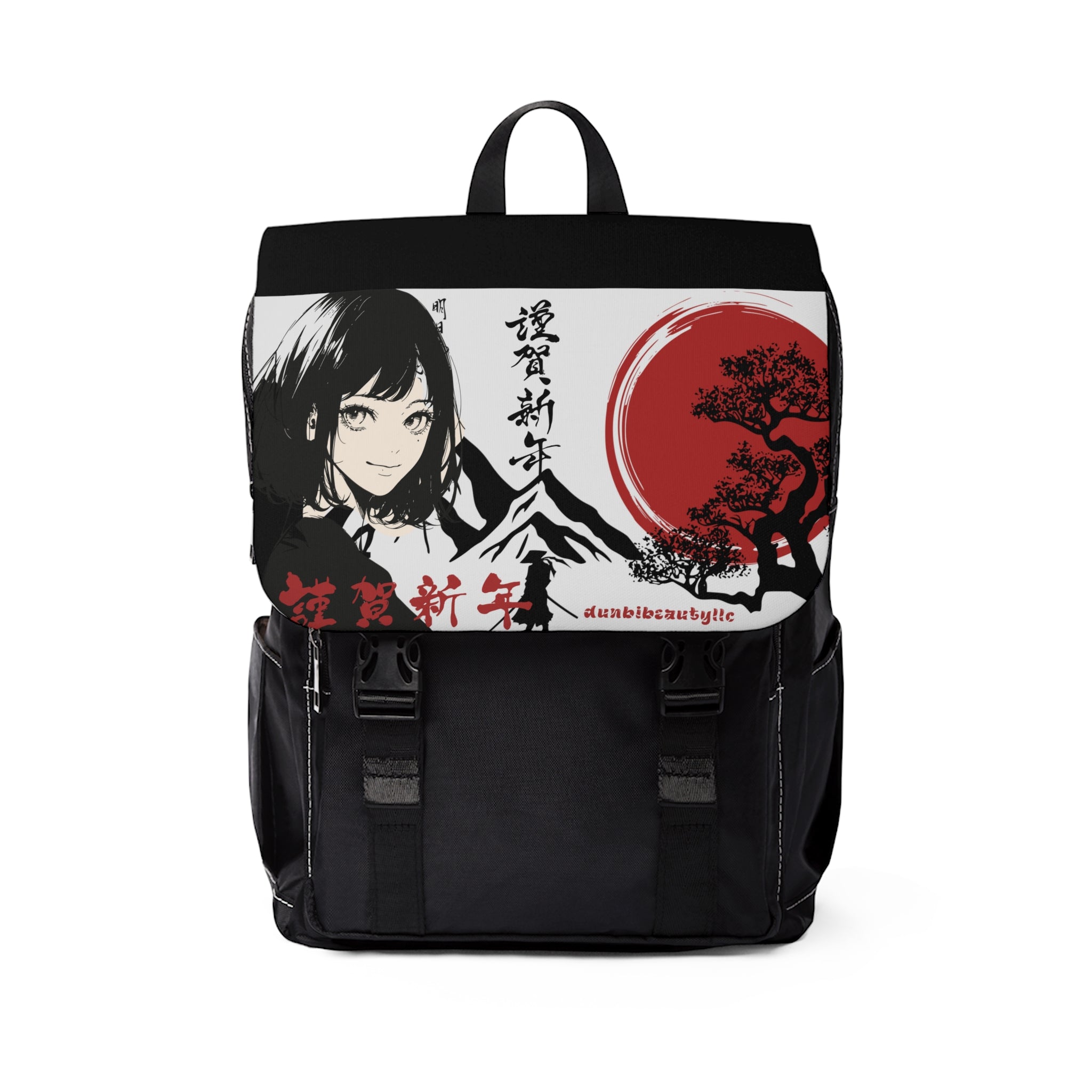 Unisex Casual Shoulder Backpack Japan, Japanese, Red, Samurai, Pretty ...
